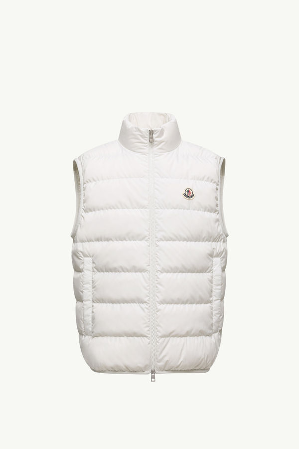 Chal plumífero Contrin Blanco - Chalecos de Hombre | Moncler ES