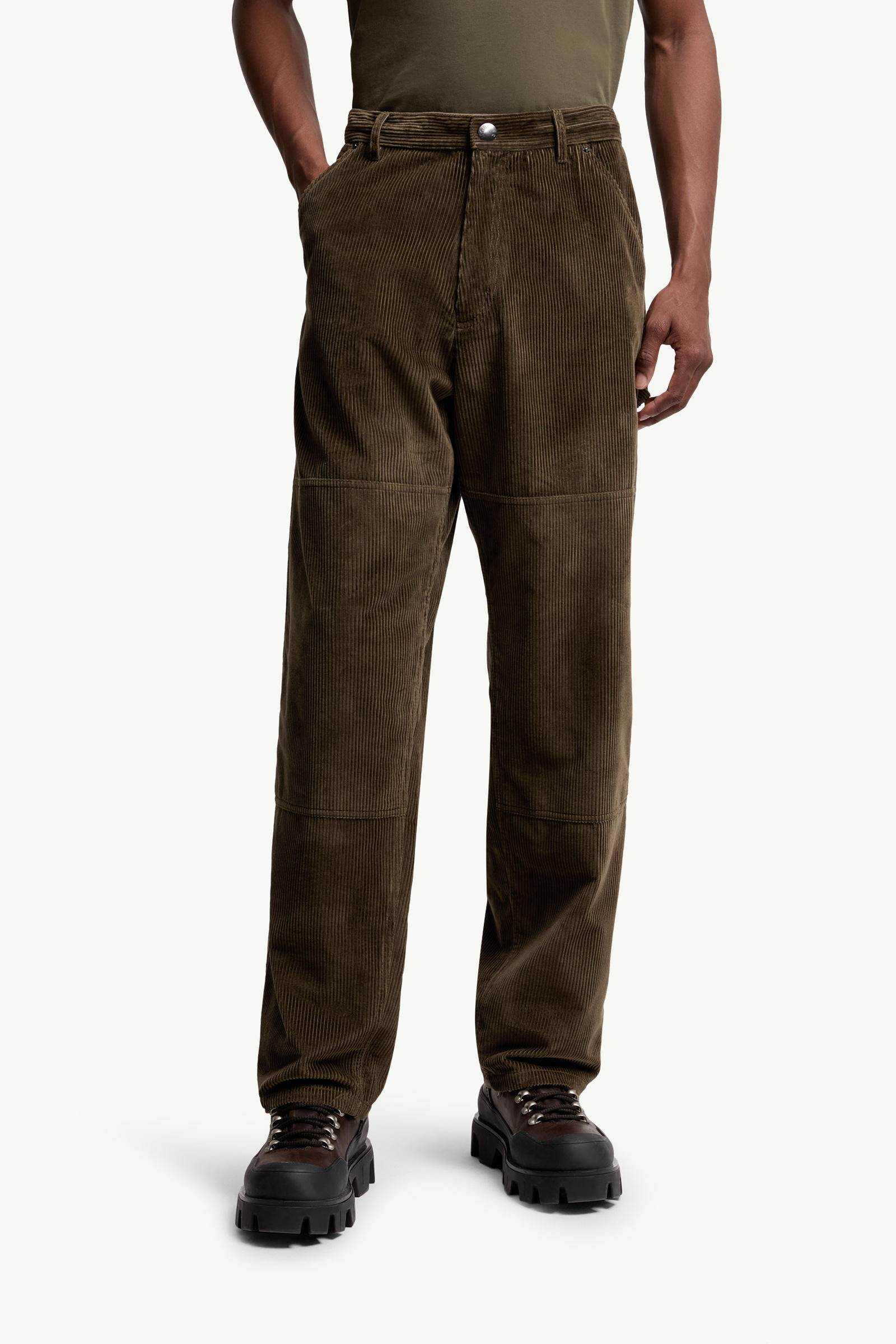Dark Green Corduroy Jogging Pants - Pants & Shorts for Men | Moncler US