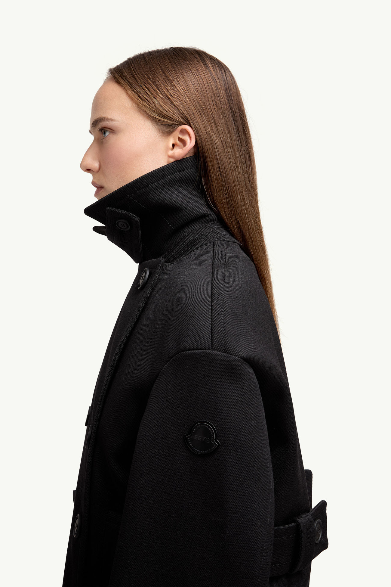 블랙 Moncler x EE72 by Edward Enninful Maysak 울 쇼트 다운 재킷 : 몽클레르 x 에드워드 ...
