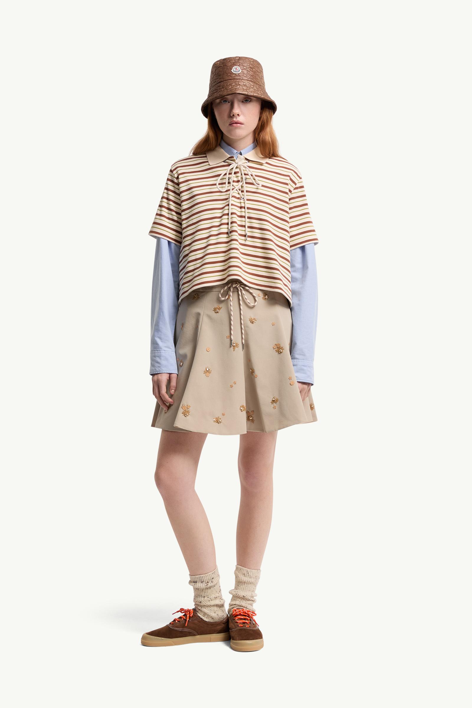 Polo de algodón de rayas Marrón & Blanco - Tops y camisetas de Mujer ...