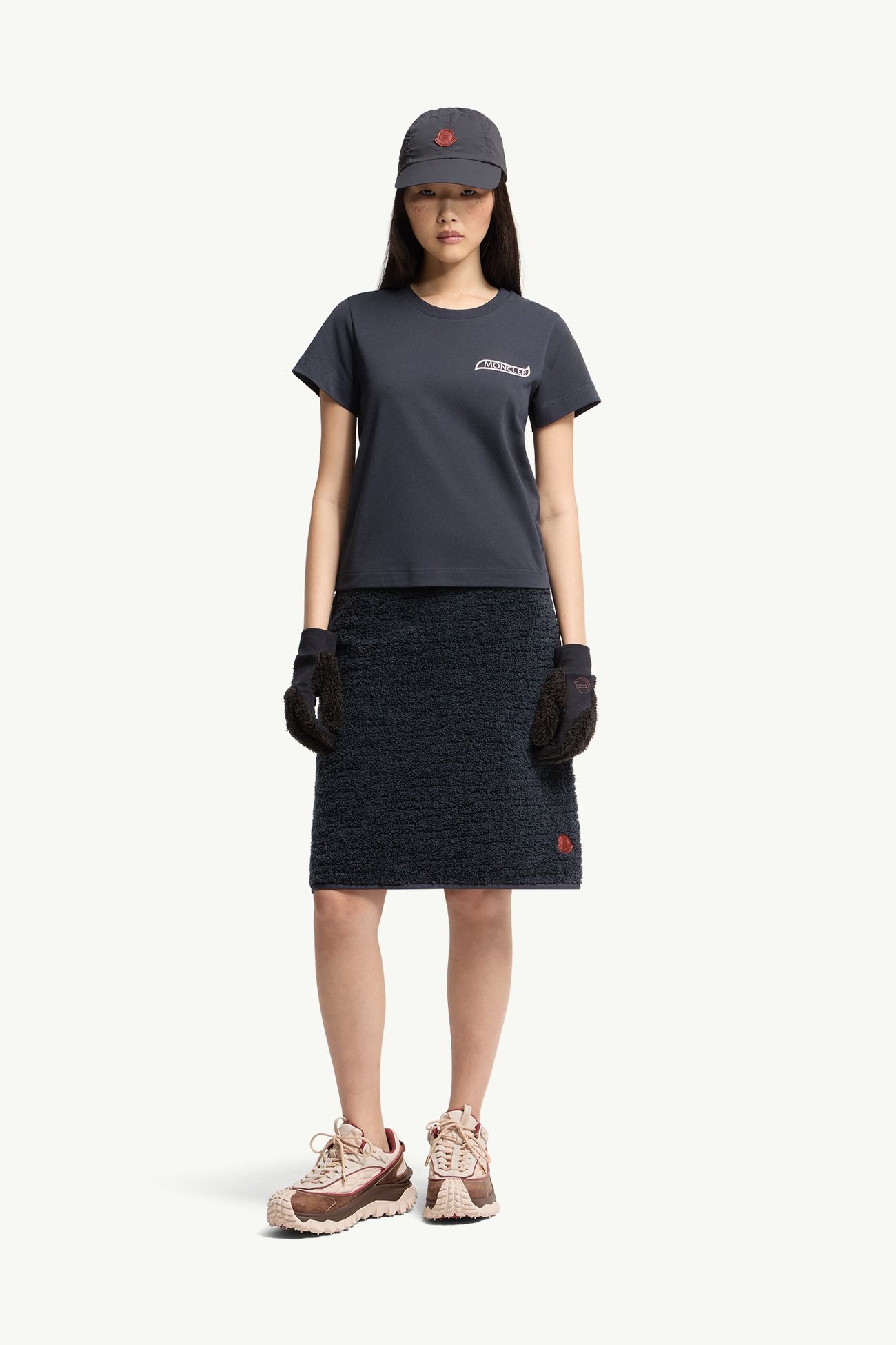Night Blue Logo Cotton T-Shirt - Tops & T-Shirts for Women | Moncler GR