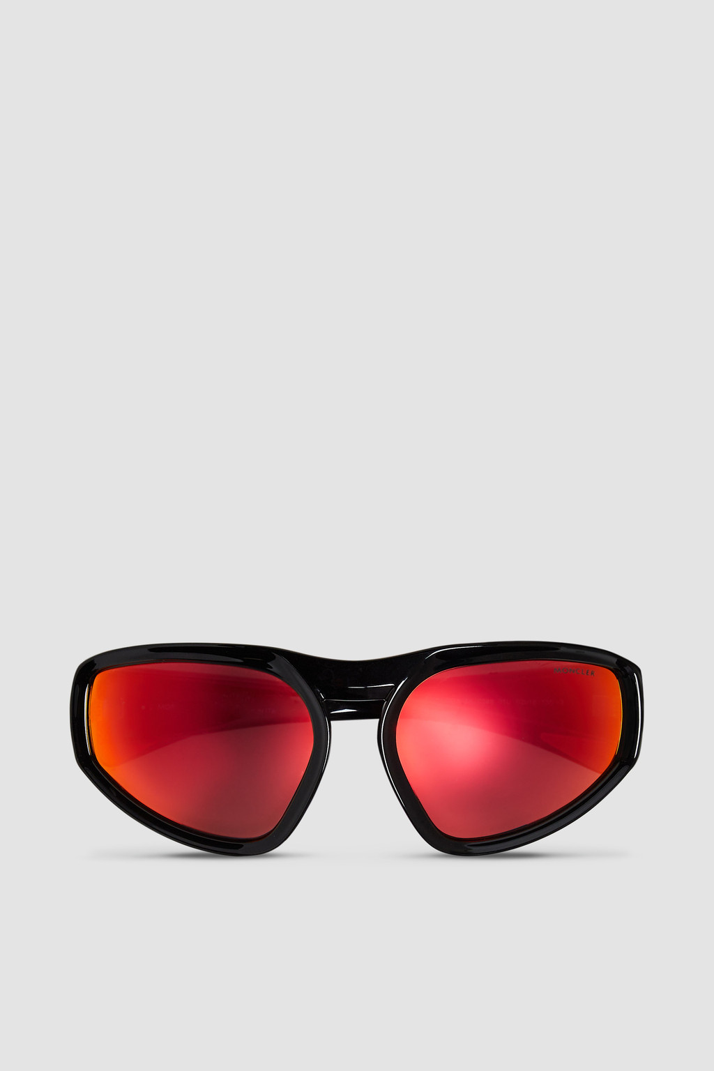 Shiny Black Lancer Shield Sunglasses - Sunglasses for Men | Moncler HR