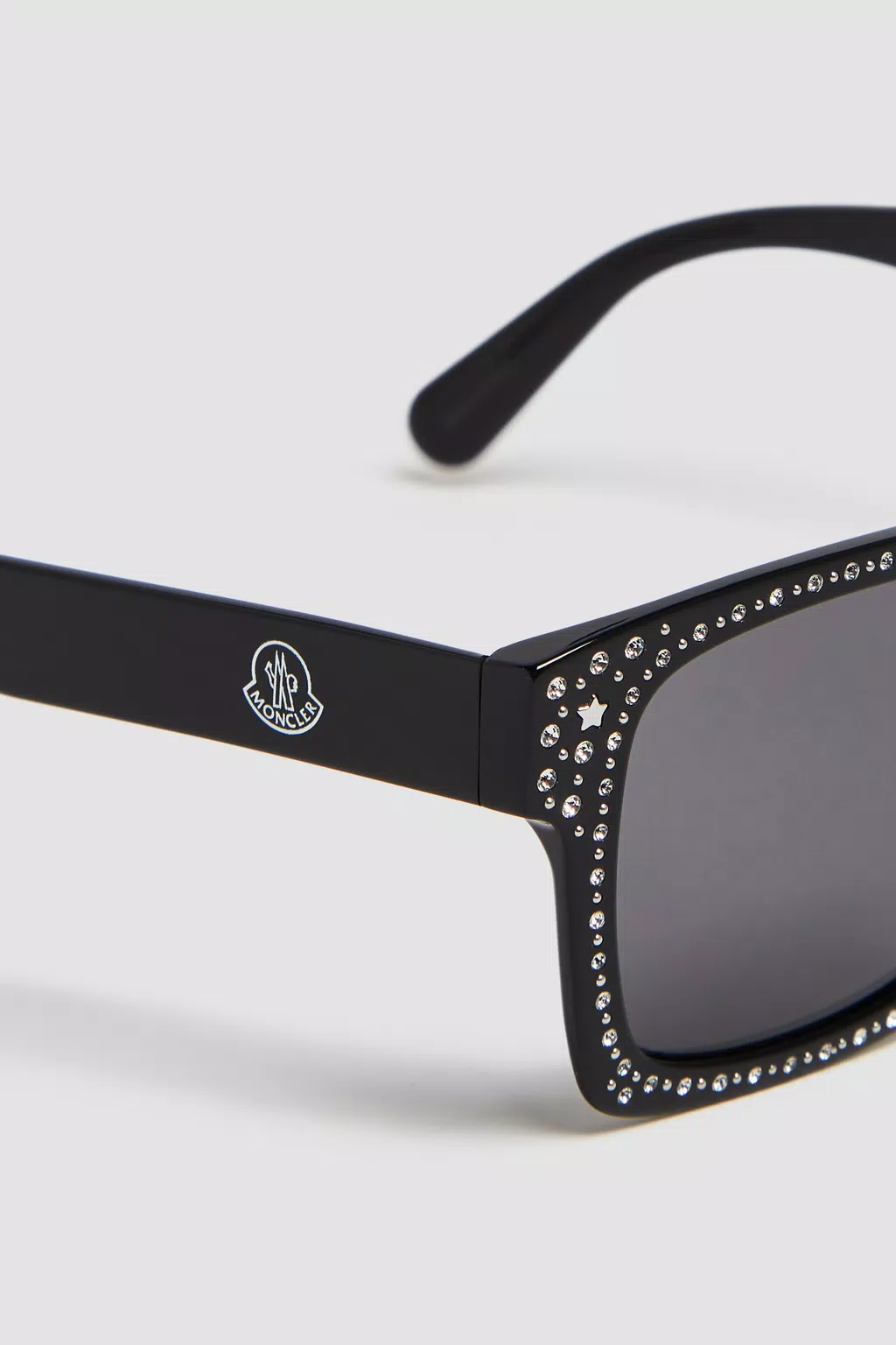 Black Crystal Encrusted Squared Sunglasses Sunglasses For Men