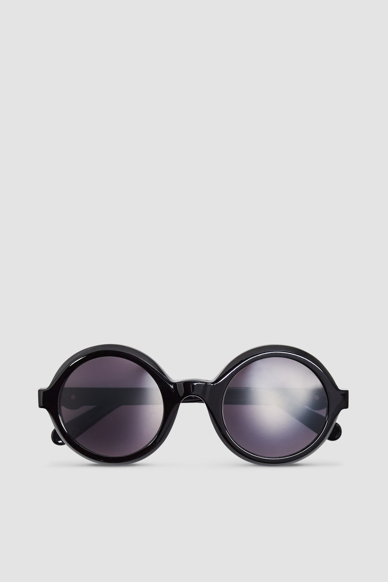 Shiny Black Orbit Round Sunglasses - Sunglasses for Women | Moncler HK