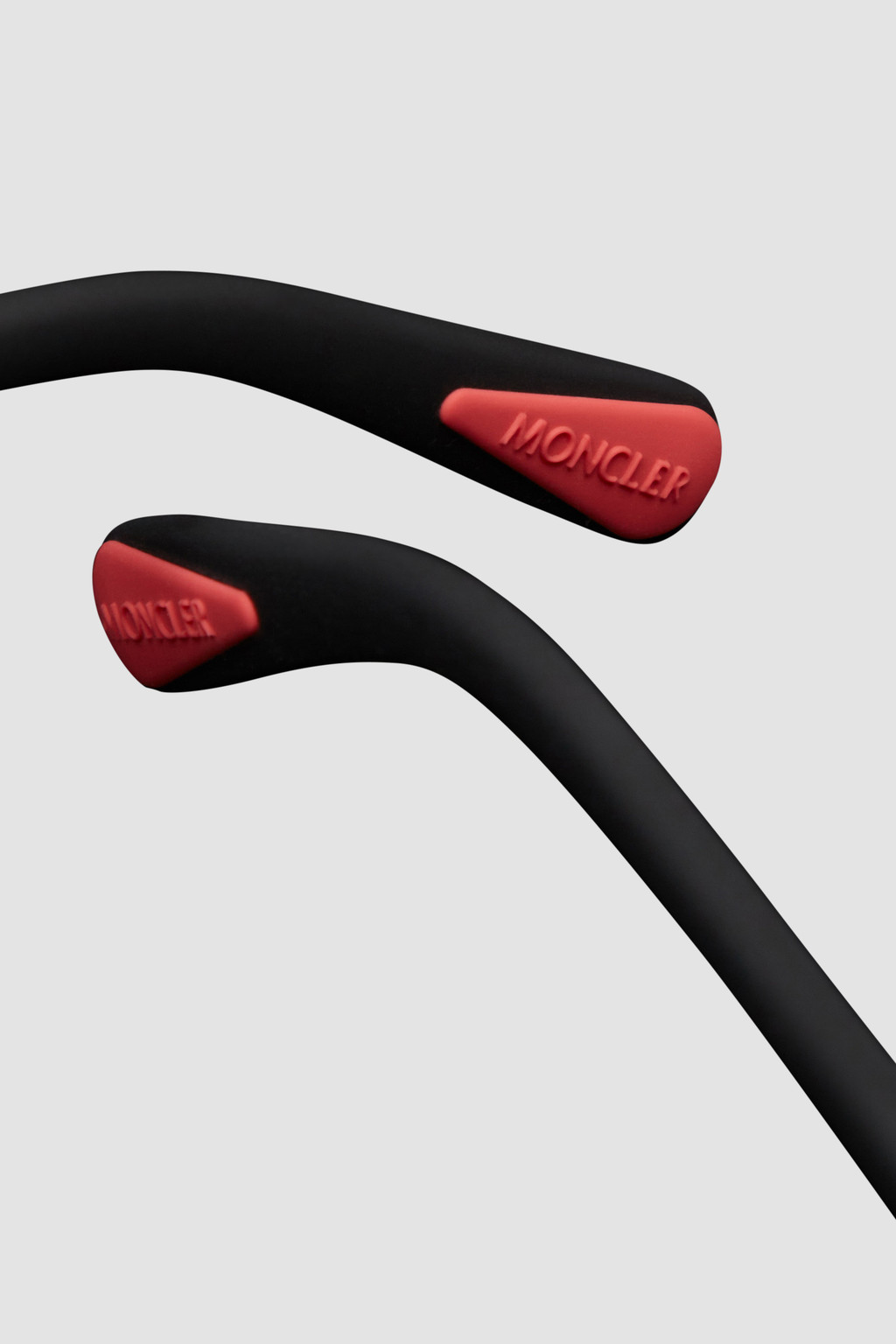 Shiny Black & Bright Red Montage Rectangular Sunglasses - Sunglasses ...