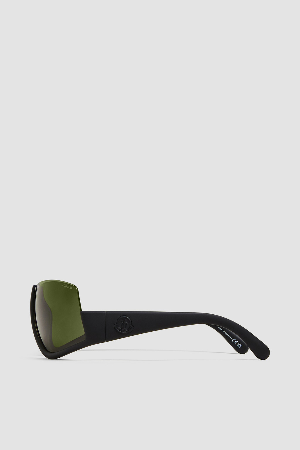 Shiny Black Vyzer Shield Sunglasses - Sunglasses for Men | Moncler SG