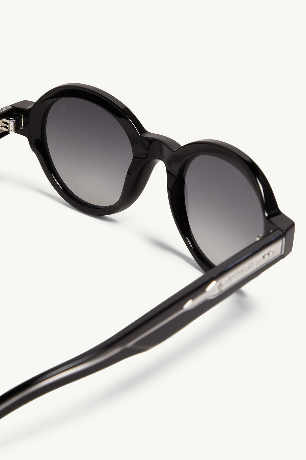 Shiny Black Rondosa Round Sunglasses - Sunglasses for Men | Moncler HK