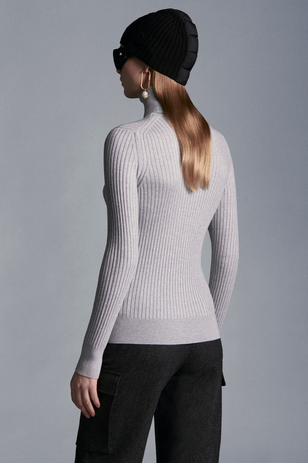 Pull à col roulé en laine Gris Clair - Pulls & cardigans Femme | Moncler FR