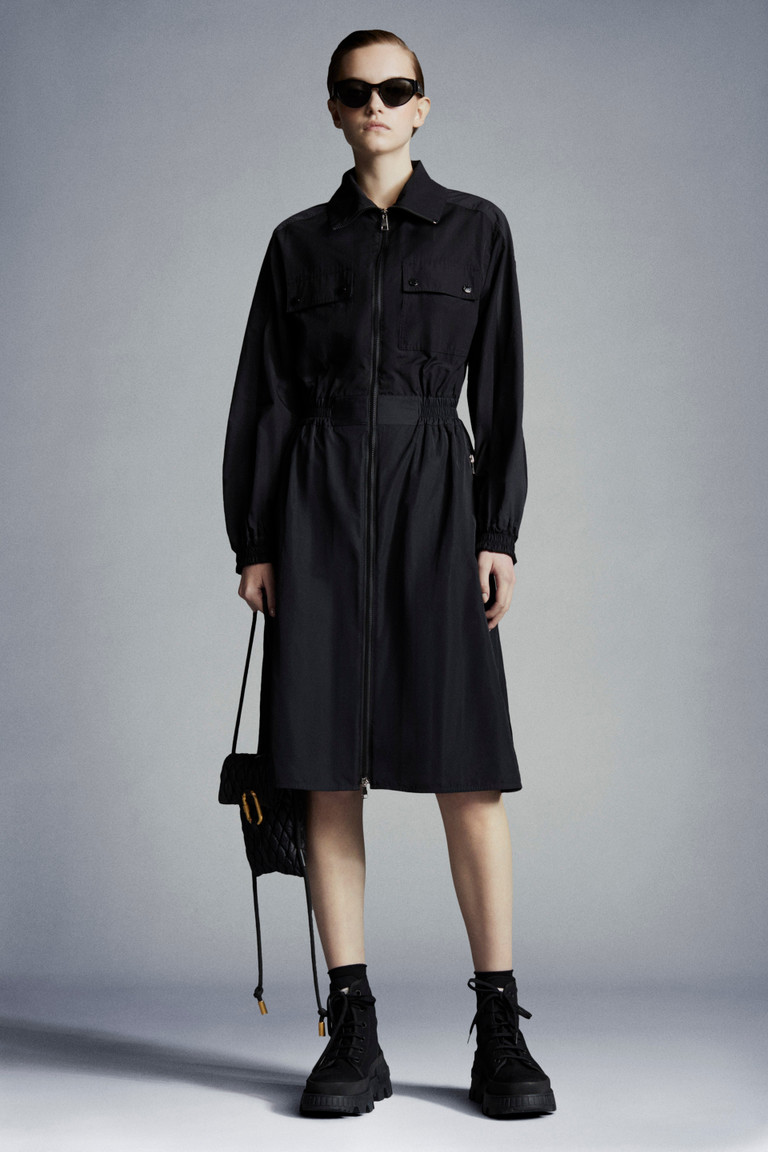 Dresses for Women - Black, Midi and Long Sleeve | Moncler CA