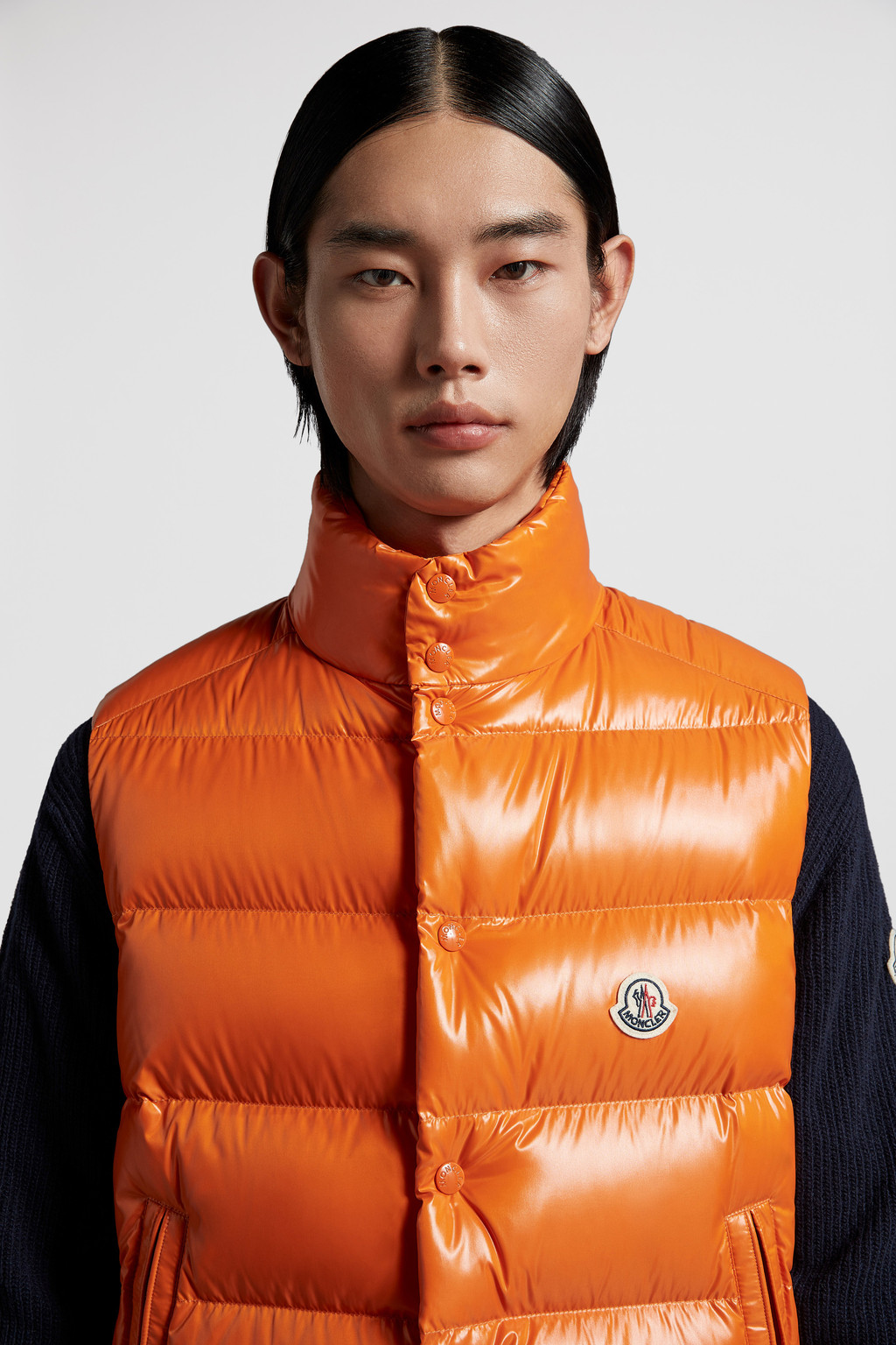Doudoune sans manches Tibb Orange - Doudounes sans Manches Homme | Moncler FR