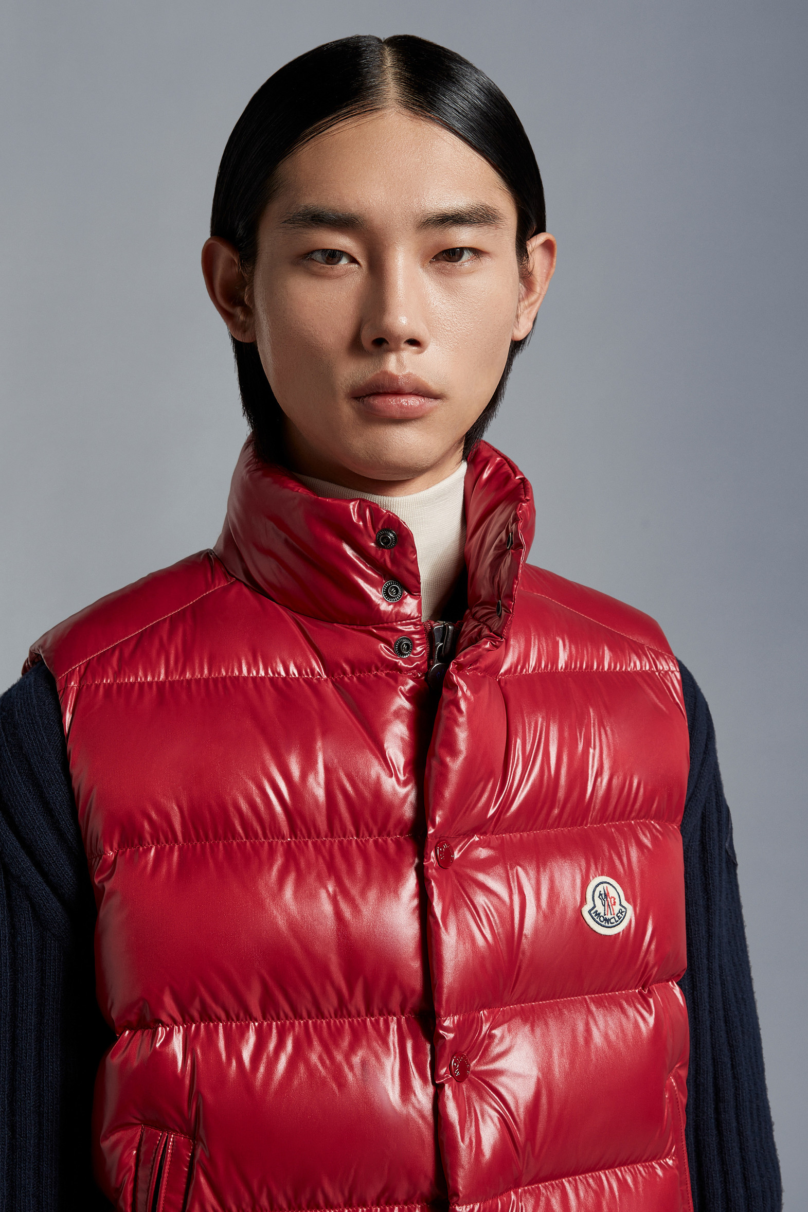 Red Tibb Down Gilet - Vests for Men | Moncler BE