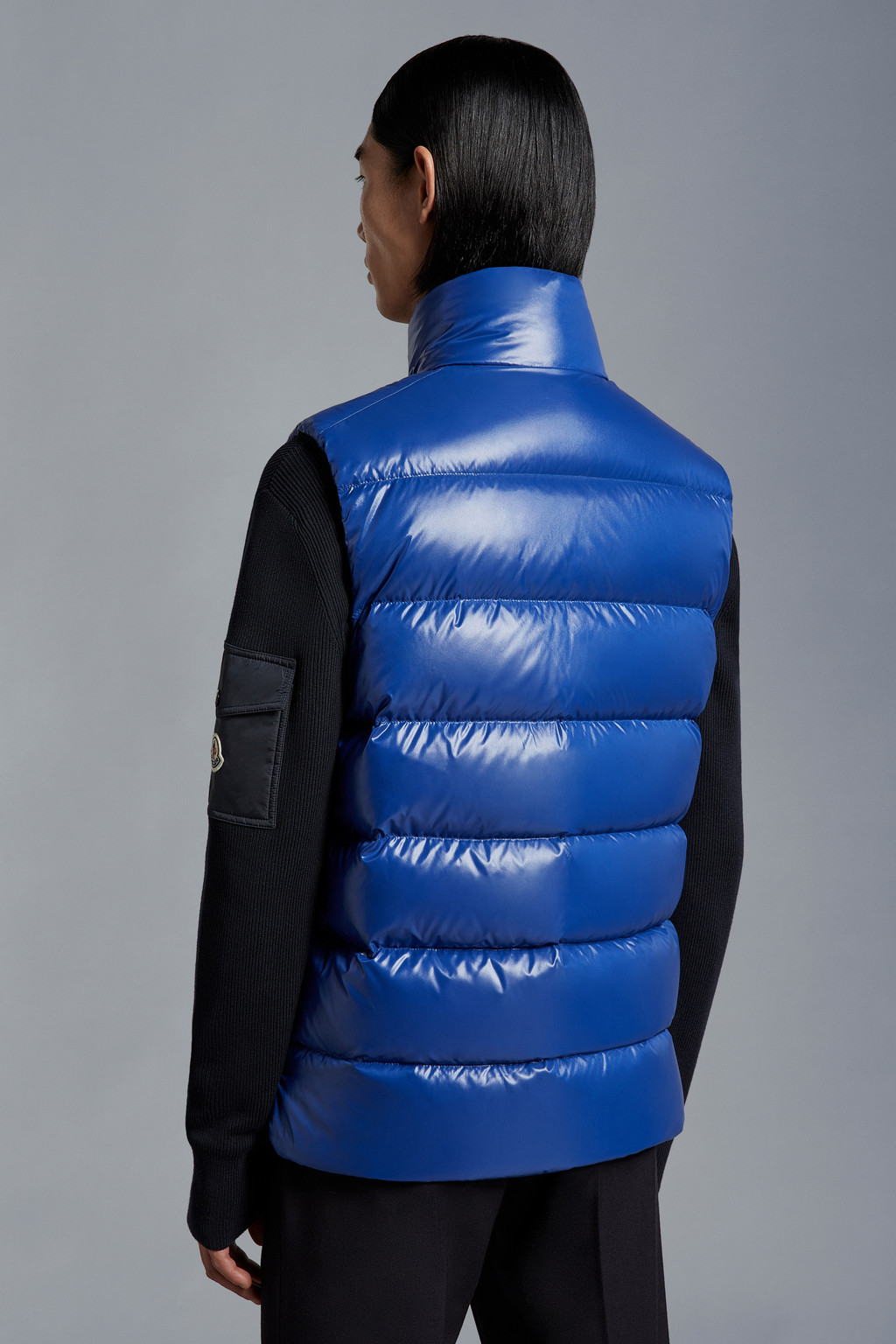 Royal Blue Tibb Down Gilet - Vests for Men | Moncler FI