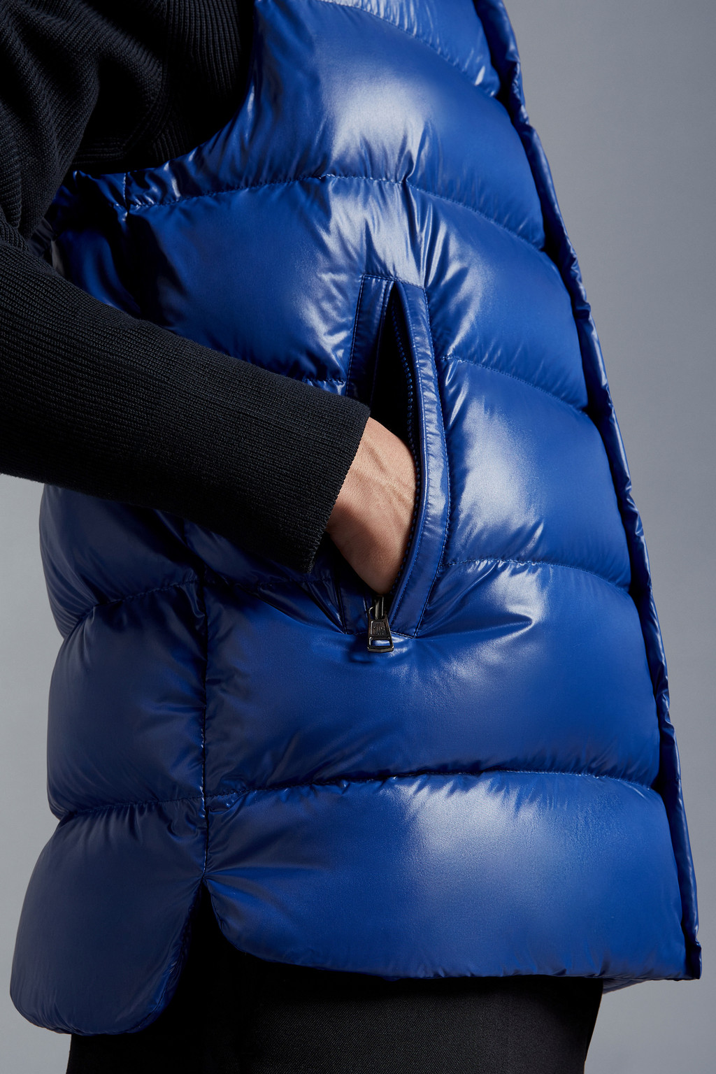 Royal Blue Tibb Down Gilet - Vests for Men | Moncler FI