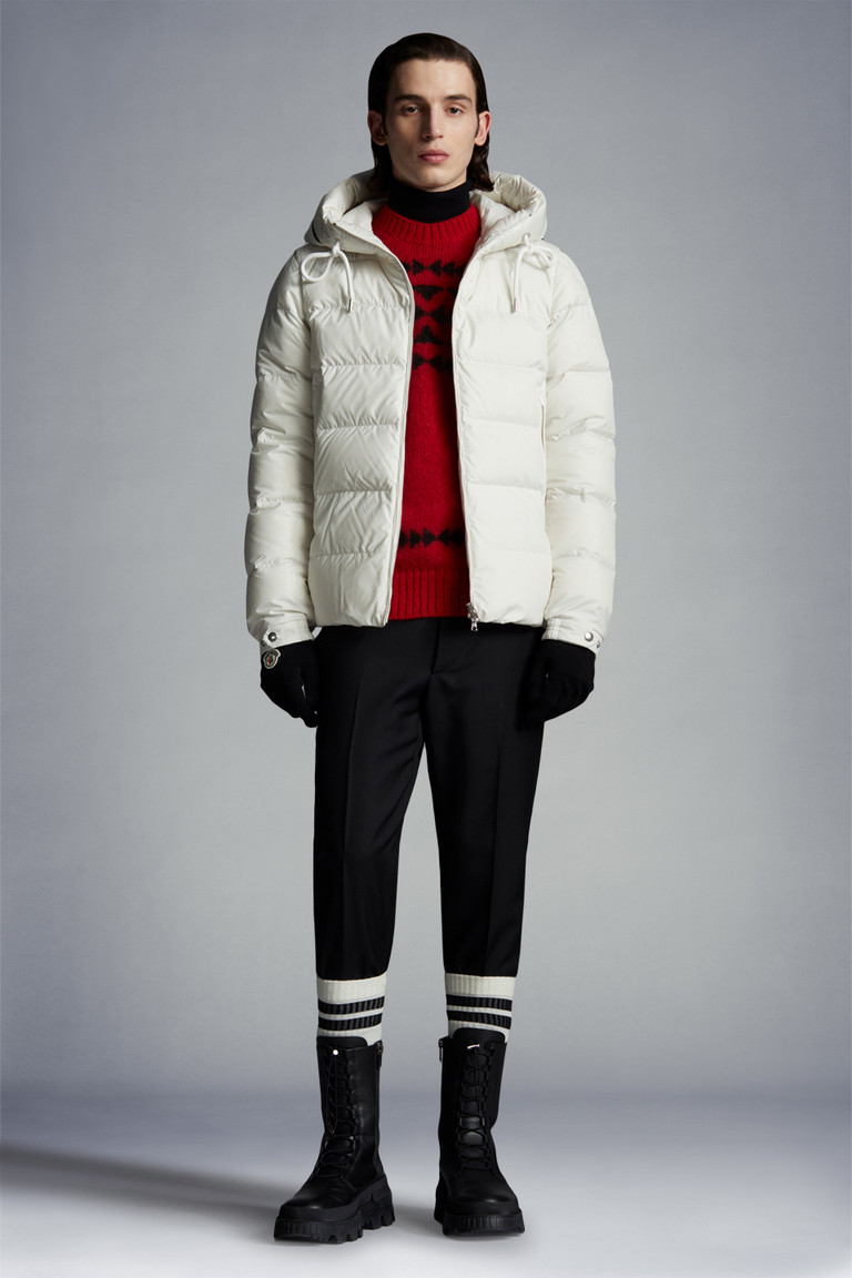 White Cardere Short Down Jacket - Short Down Jackets for Men | Moncler SK