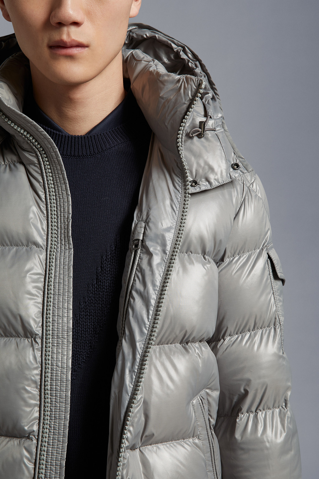 Gray Moncler Maya Short Down Jacket - Short Down Jackets for Men ...