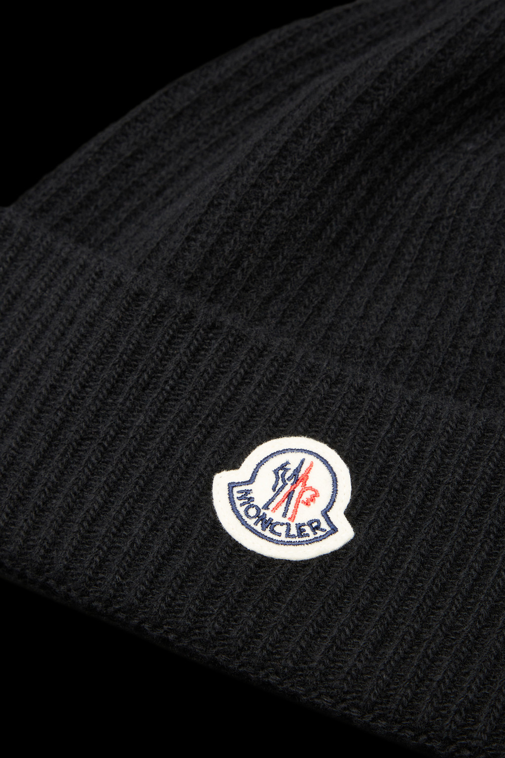 Black Cashmere Blend Beanie - Hats & Beanies for Men | Moncler NO