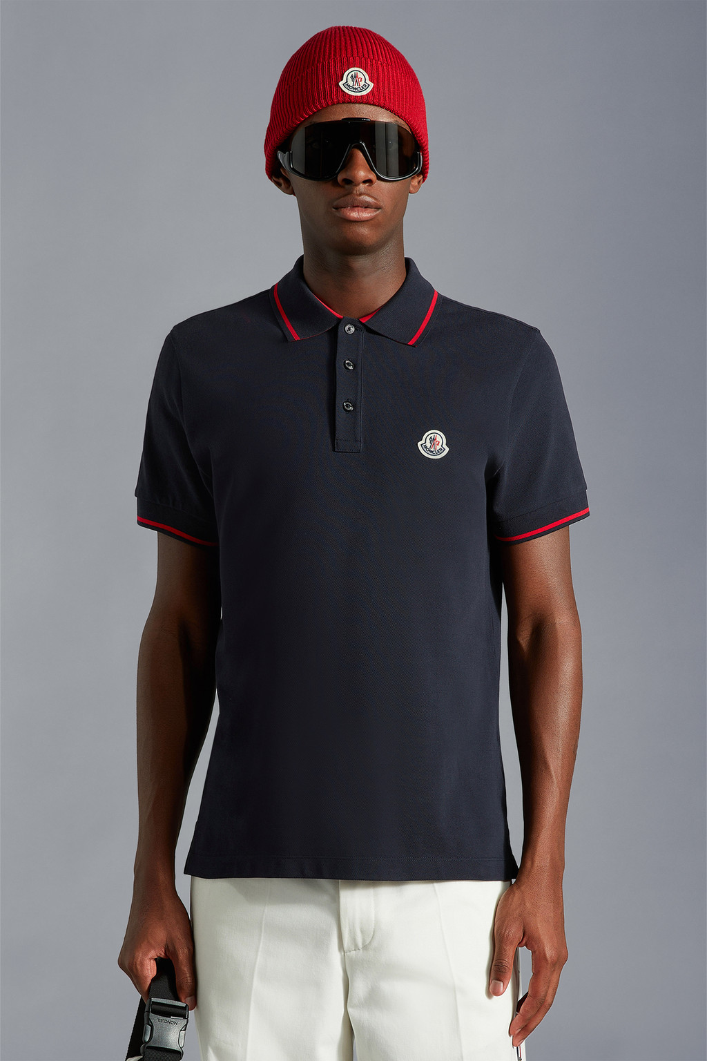 Night Blue Logo Polo Shirt - Polos & T-shirts for Men | Moncler DK