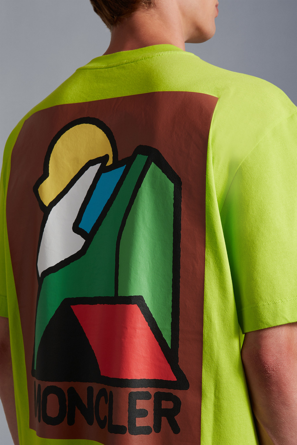 Lime Green Graphic Logo T-Shirt - Polos & T-shirts for Men | Moncler CA