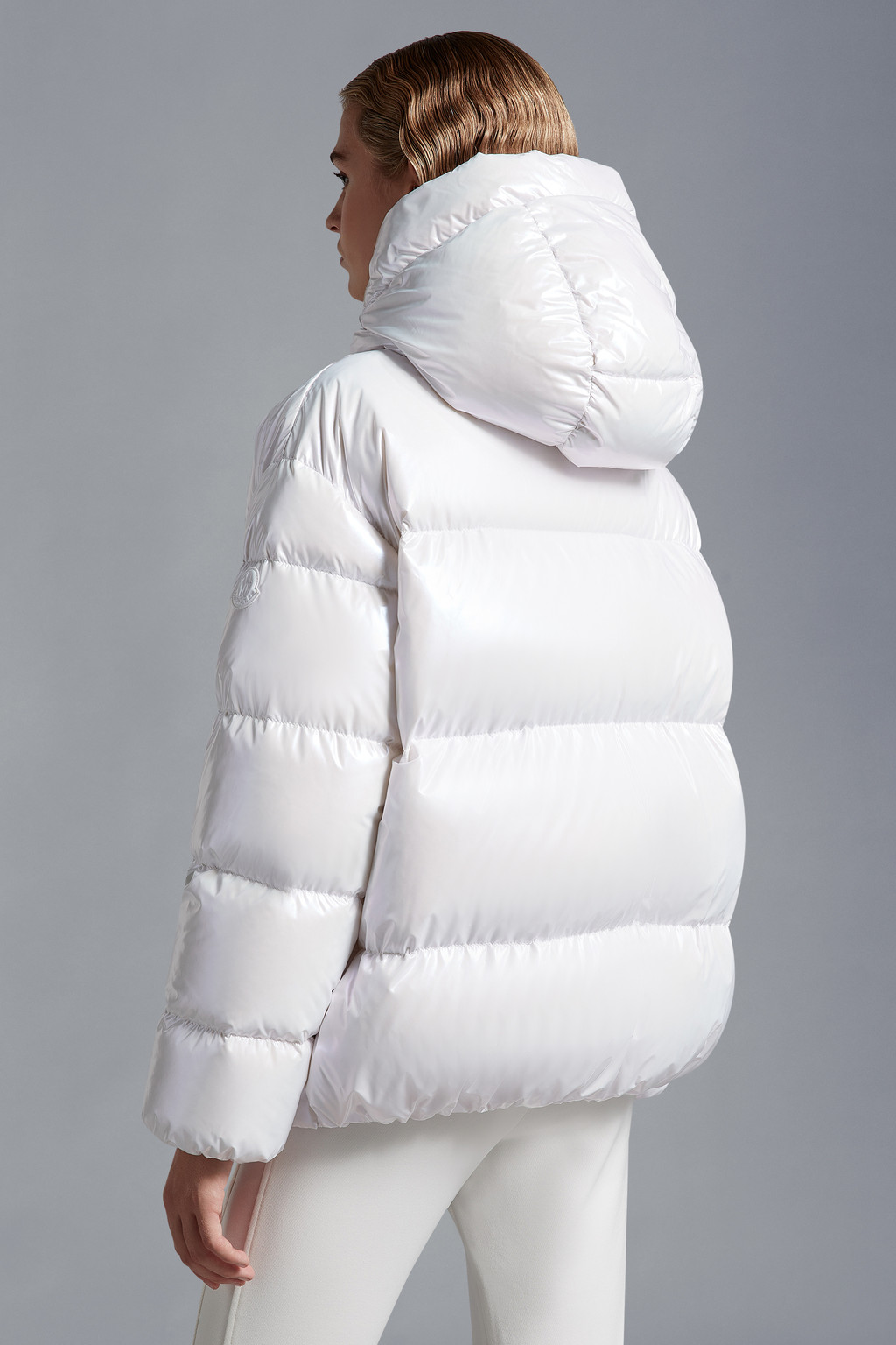Iridescent White Frasne Short Down Jacket - Short Down Jackets for ...