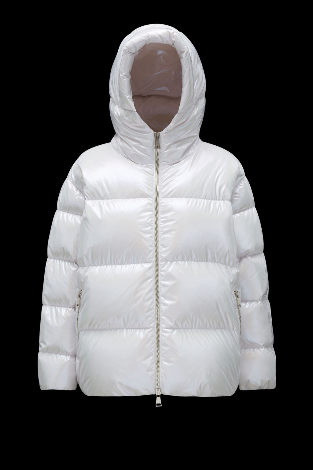 Iridescent White Frasne Short Down Jacket - Short Down Jackets for ...