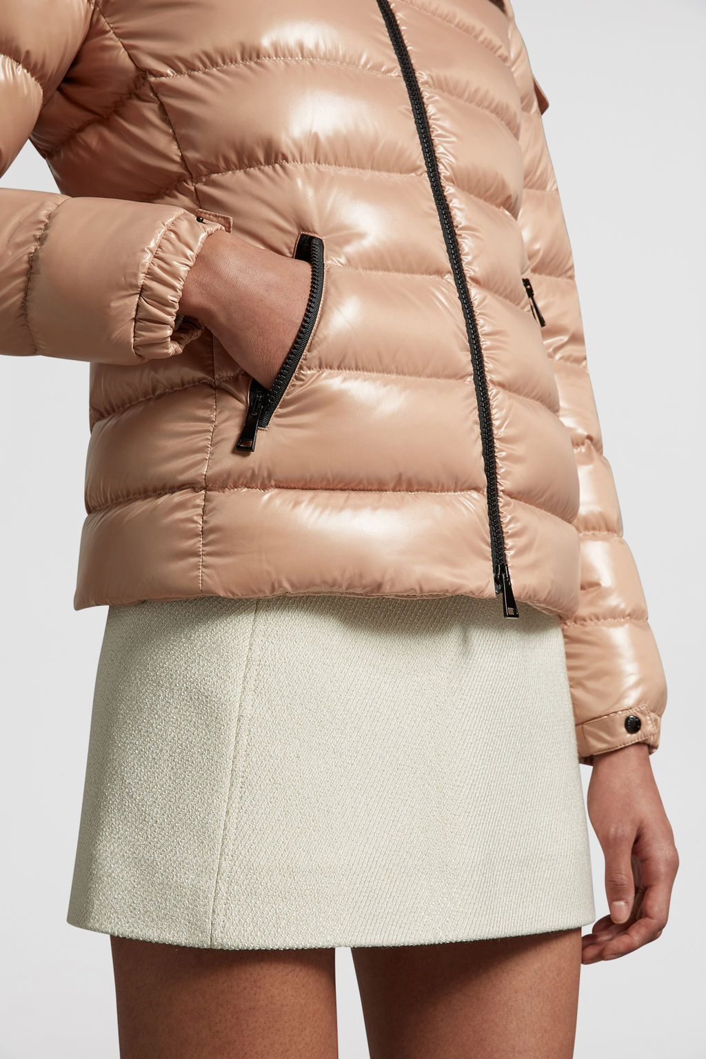Camel Beige Bady Short Down Jacket - Short Down Jackets for Women ...