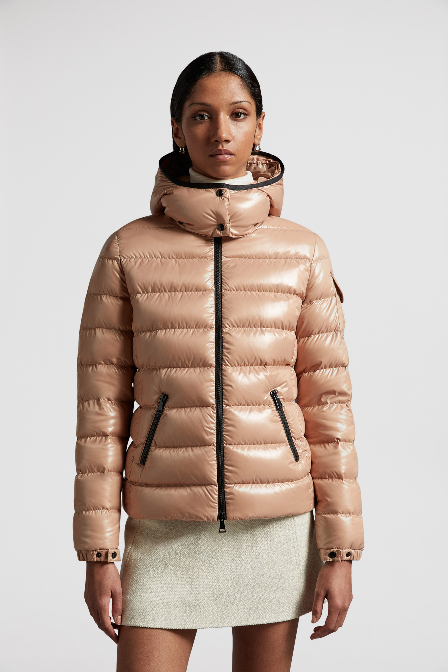Camel Beige Bady Short Down Jacket - Short Down Jackets for Women | Moncler HK
