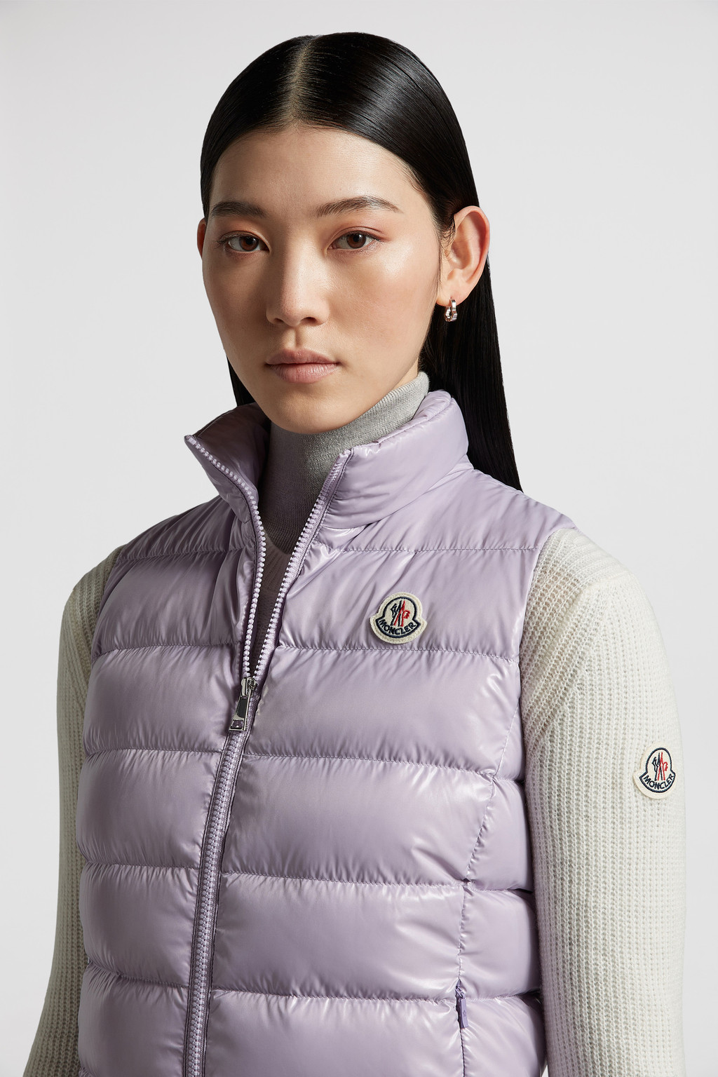 Light Lilac Ghany Down Gilet - Vests for Women | Moncler IE