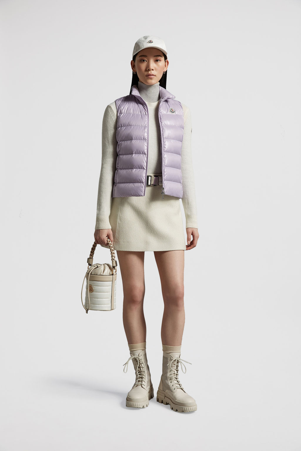 Light Lilac Ghany Down Gilet - Vests for Women | Moncler NL