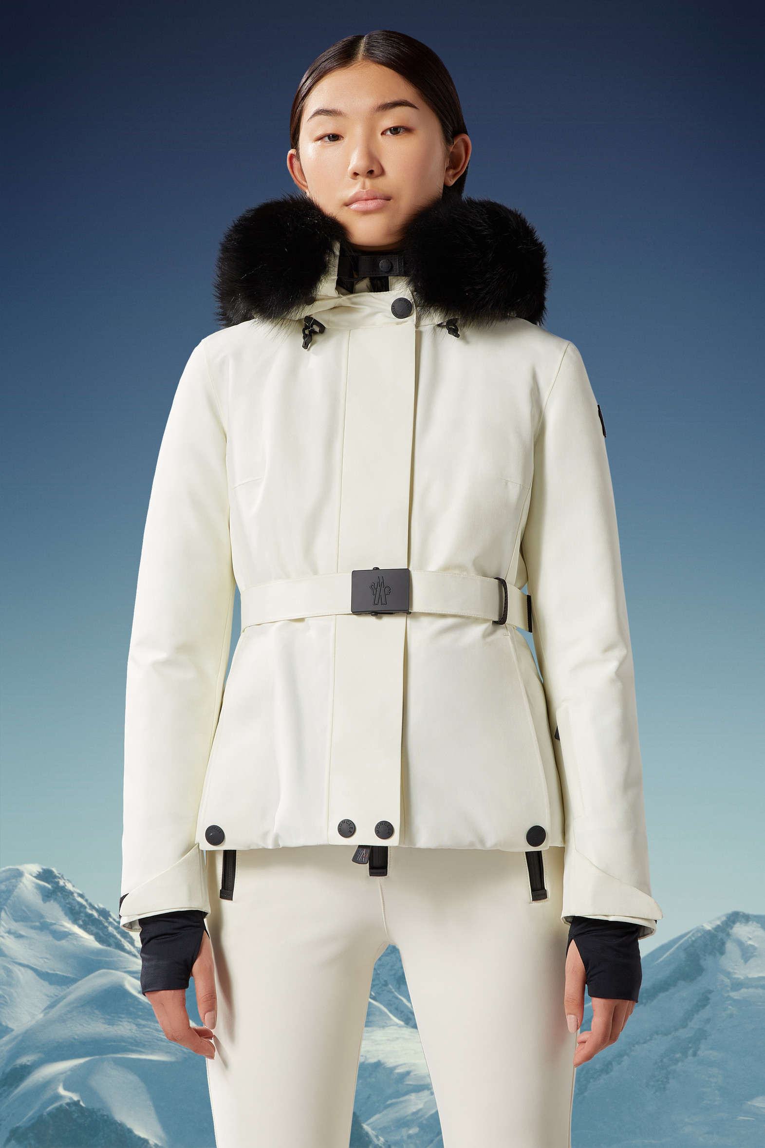 Snow White Laplance Ski Jacket - All Down Jackets for Women | Moncler BG