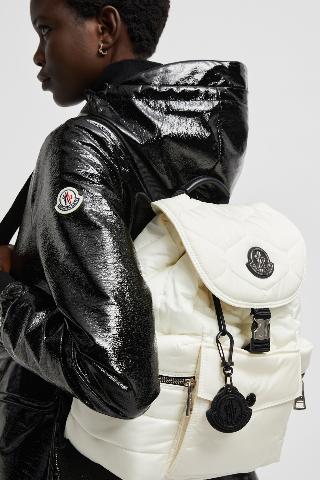 Black Logo Key Ring - Bags & Small Accessories for Women | Moncler PT