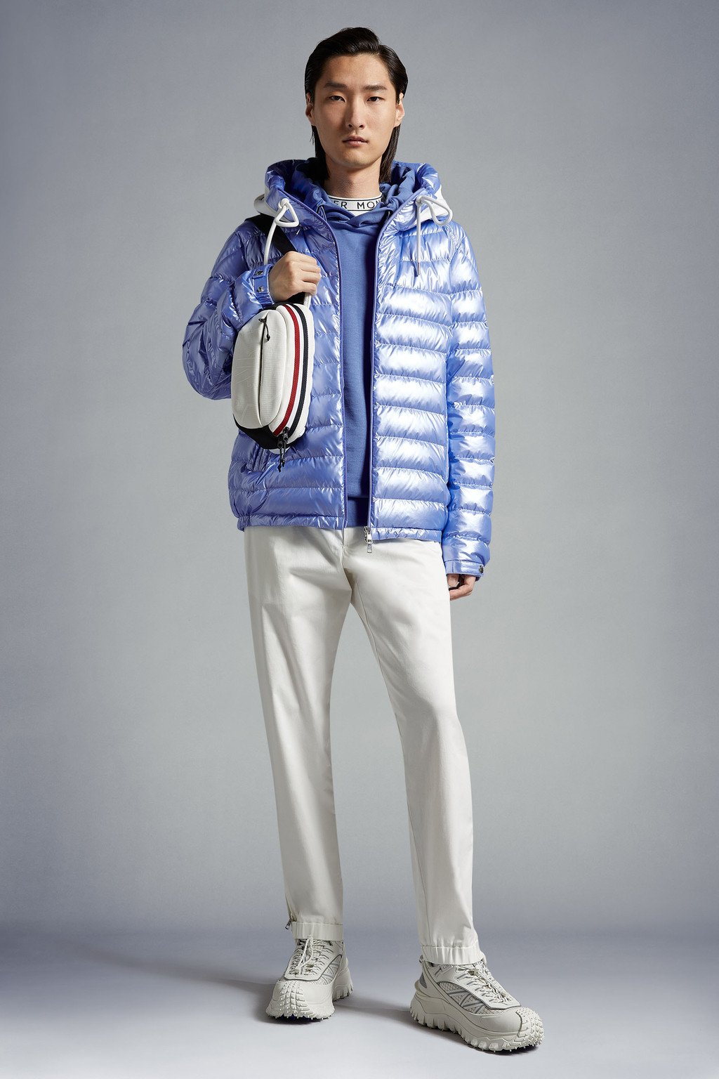 Pastel Blue Akinari Short Down Jacket - Short Down Jackets for Men ...