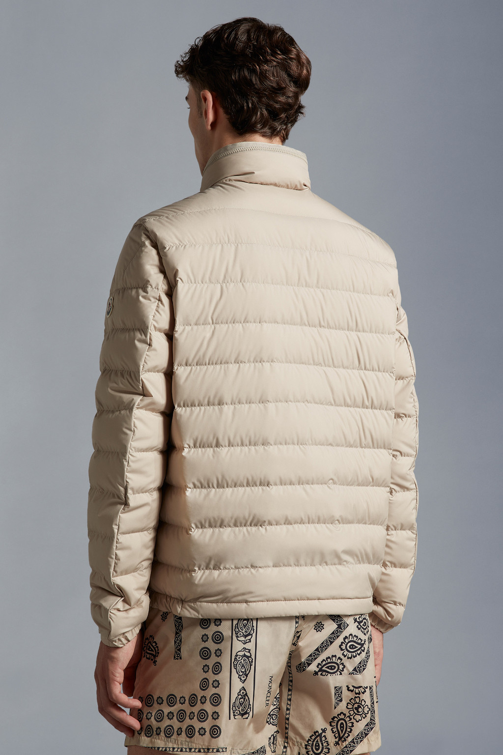 Light Beige Alfit Short Down Jacket - Short Down Jackets for Men ...