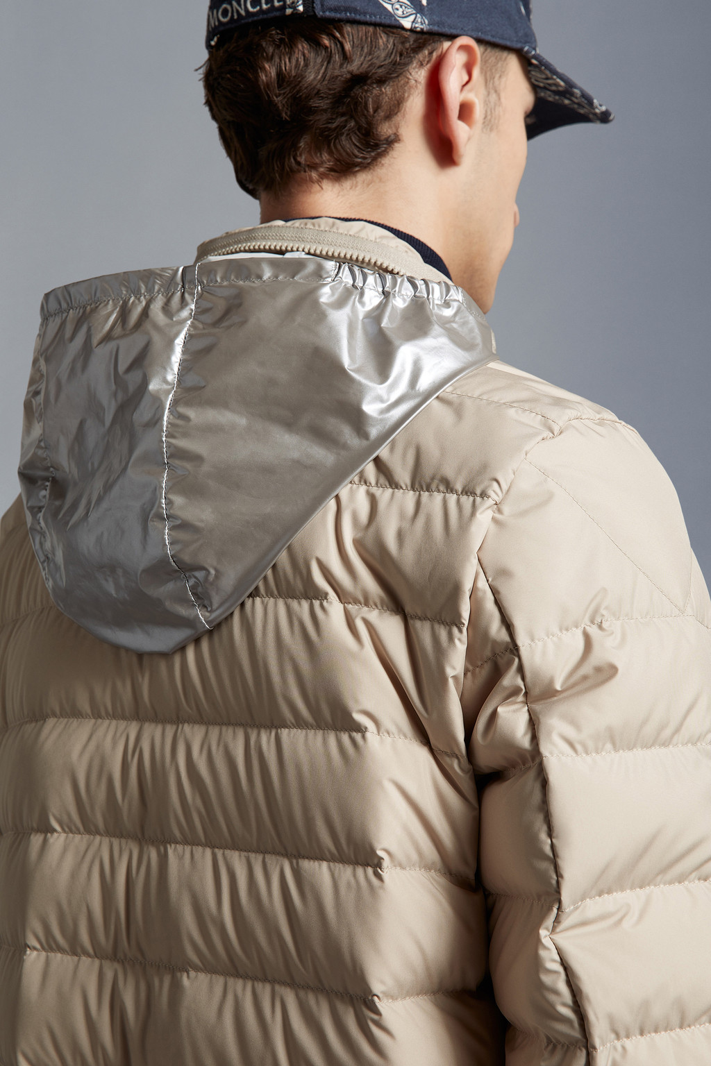 Light Beige Alfit Short Down Jacket - Short Down Jackets for Men ...