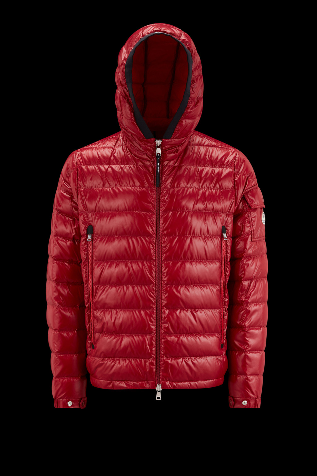 Dark Red Galion Short Down Jacket - Short Down Jackets for Men | Moncler LV