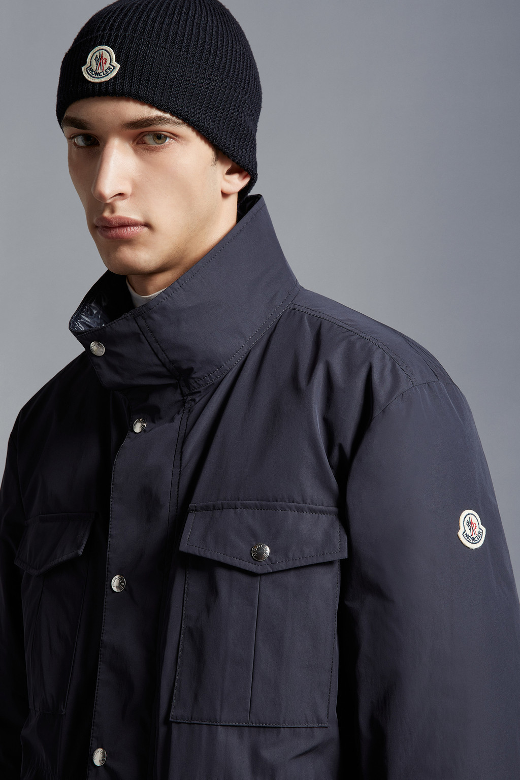 Navy Blue Isidore Reversible Short Down Jacket - Short Down Jackets for ...