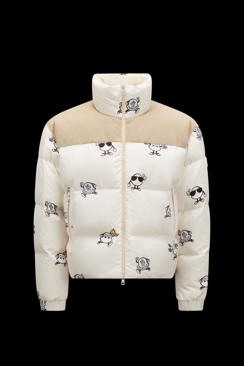 White & Pink Helvetios Short Down Jacket - Short Down Jackets for Men ...