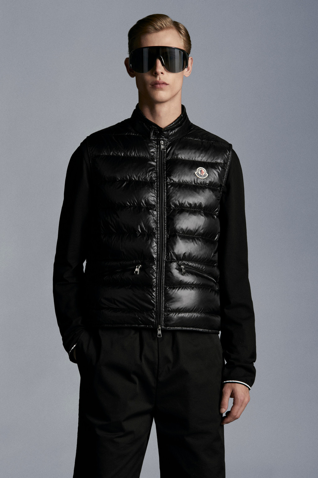 Black Gui Down Gilet - Vests for Men | Moncler PT