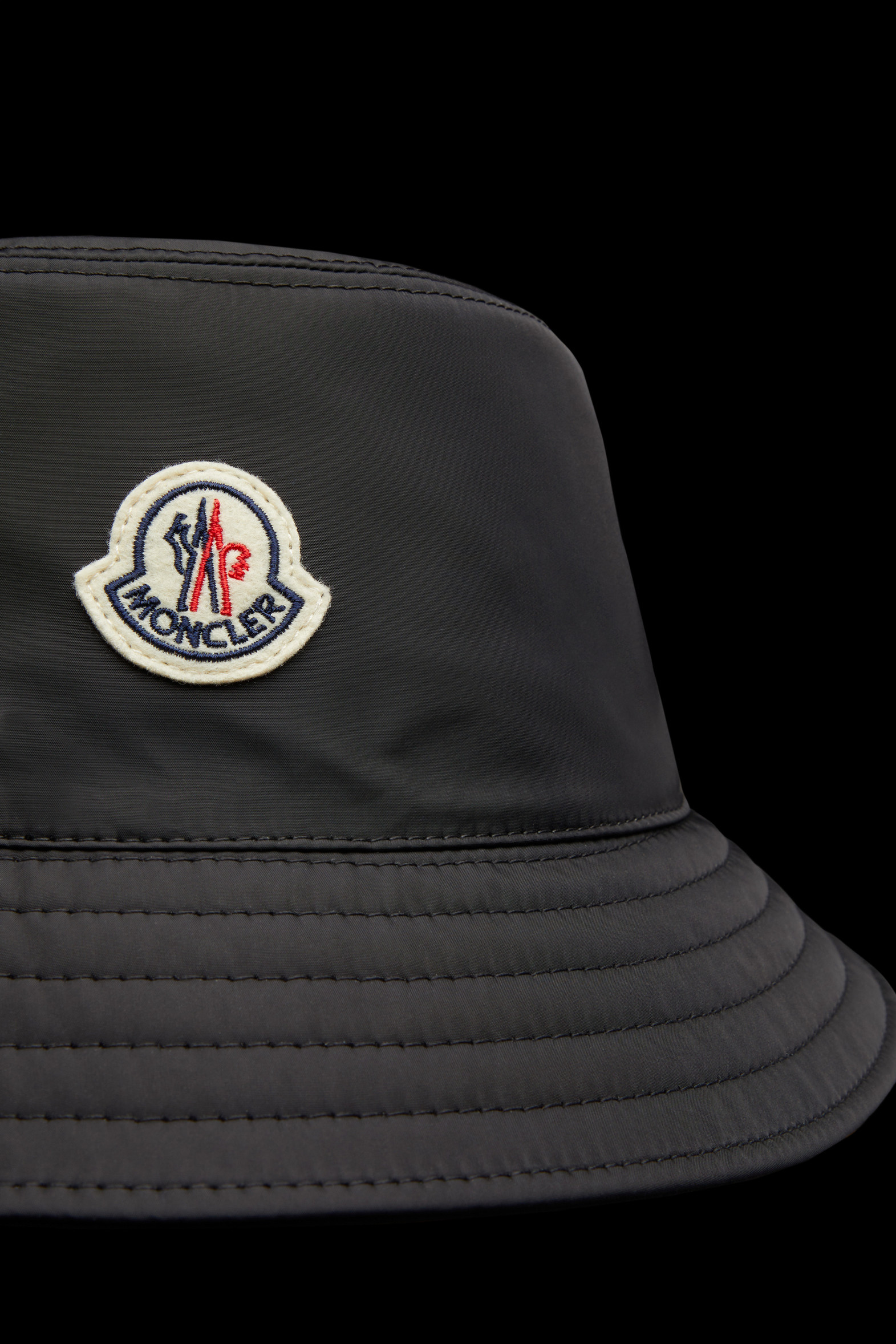 Black Logo Bucket Hat - Hats & Beanies for Men | Moncler NO