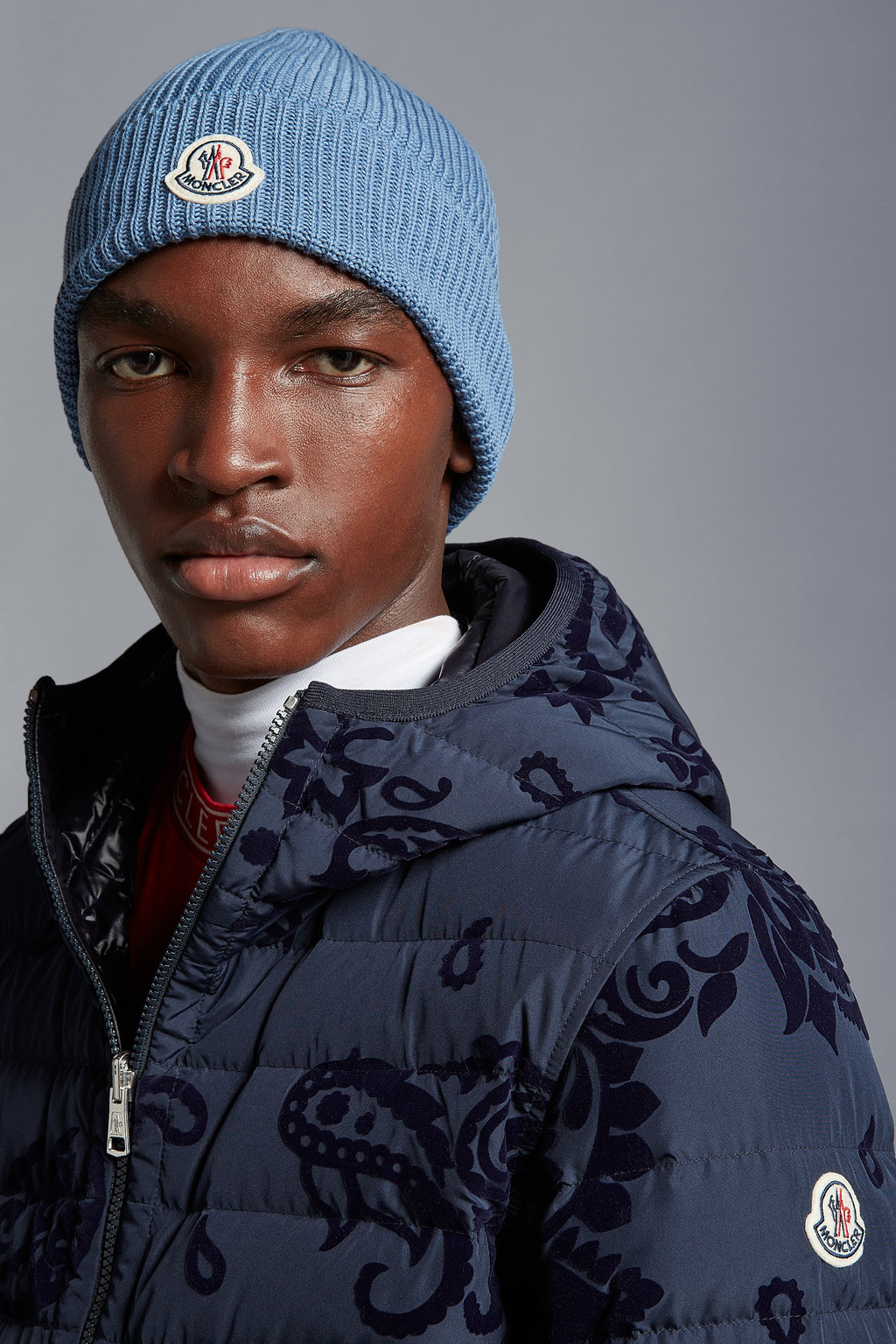 Gorro de algodón Azul claro - Gorras y Gorros de Hombre | Moncler ES