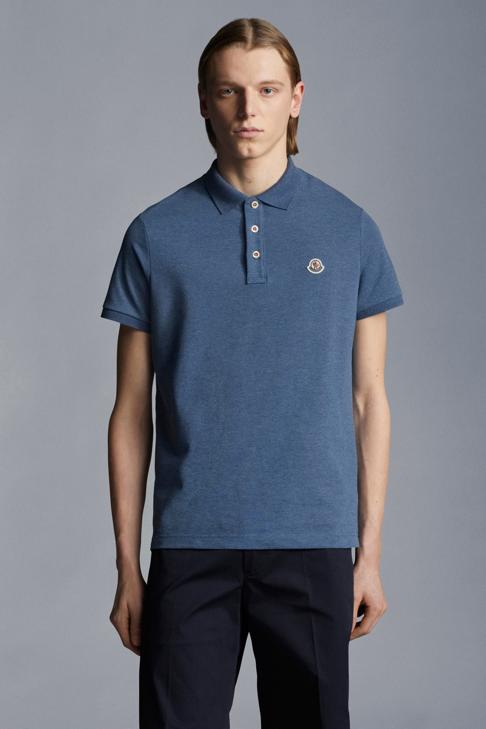 Blue Logo Polo Shirt - Polos & T-shirts for Men | Moncler HK