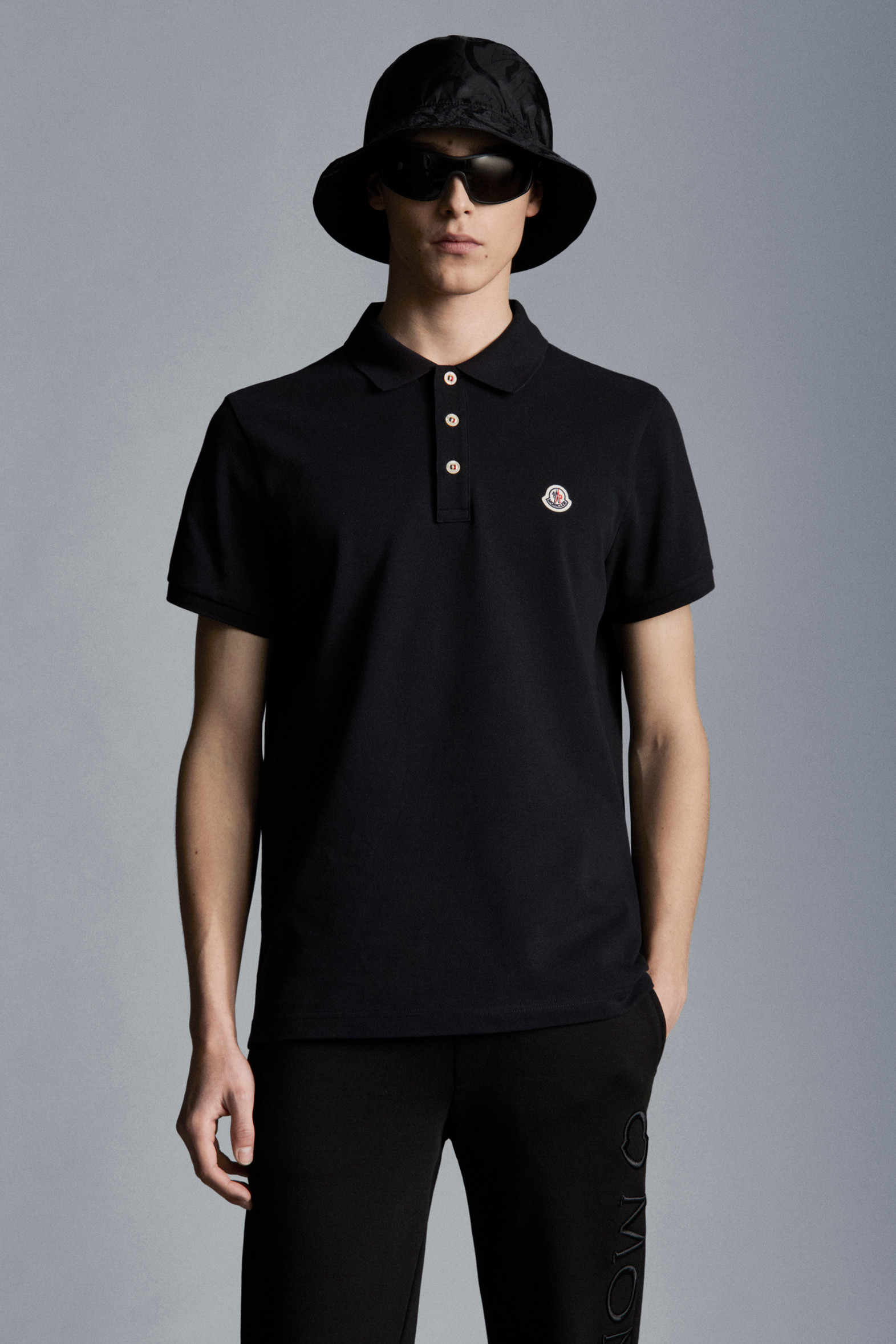 Black Logo Polo Shirt - Polos & T-shirts for Men | Moncler HK