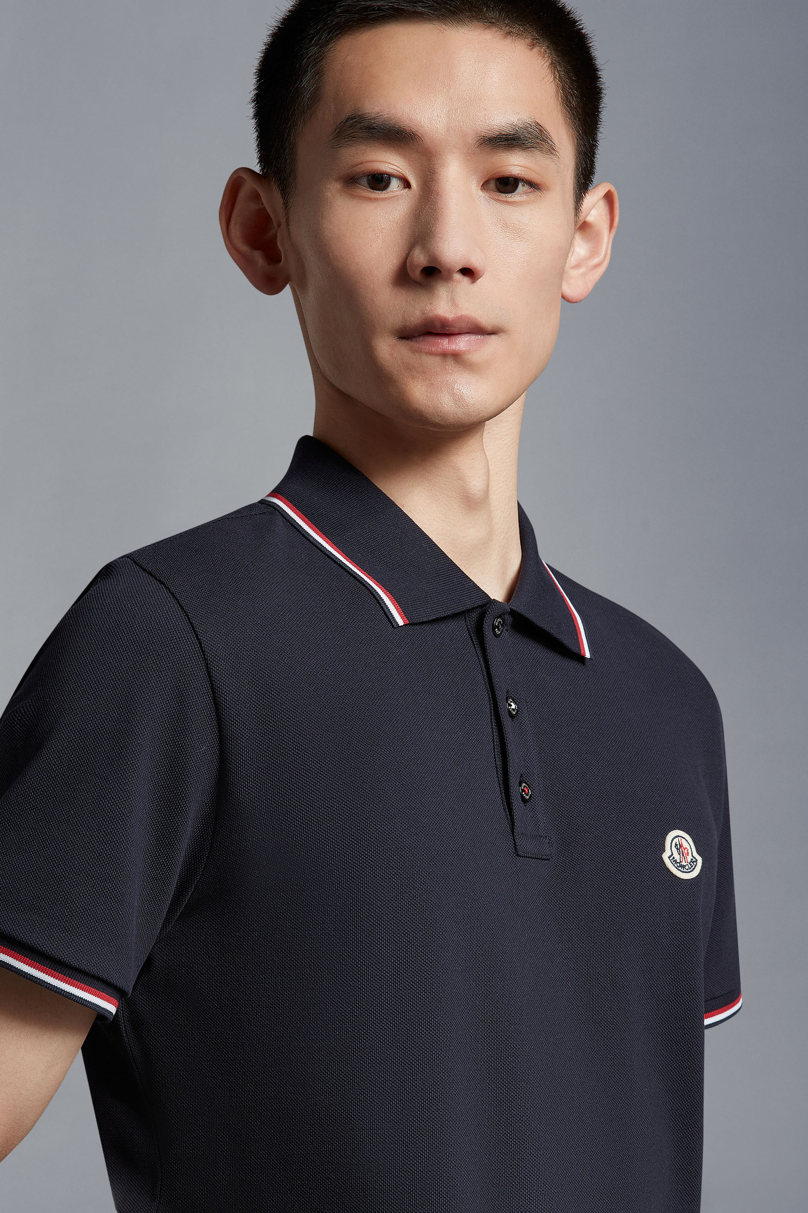 Navy Blue Logo Polo Shirt - Polos & T-shirts for Men | Moncler HK