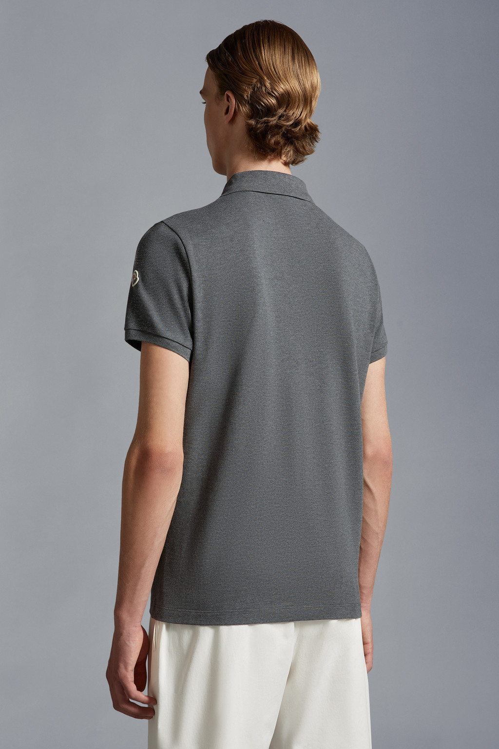 Dark Gray Logo Lettering Polo Shirt - Polos & T-shirts for Men | Moncler GB
