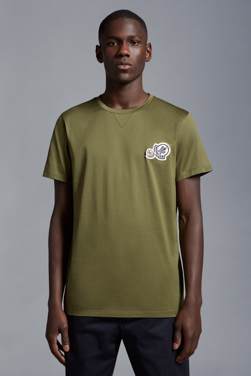 Green Double Logo T-Shirt - Polos & T-shirts for Men | Moncler ES