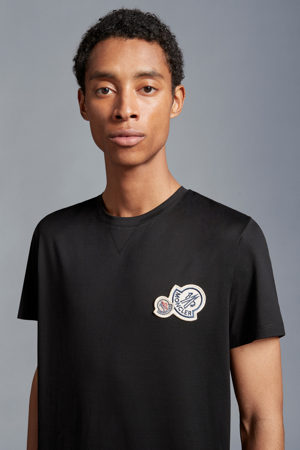 Black Double Logo T-Shirt - Polos & T-shirts for Men | Moncler HK