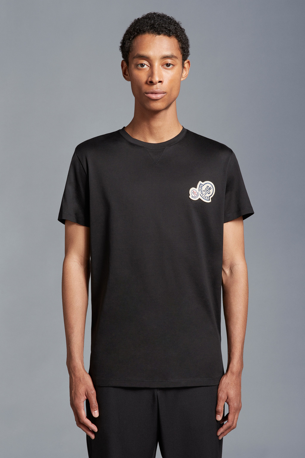 Black Double Logo T-Shirt - Polos & T-shirts for Men | Moncler HK