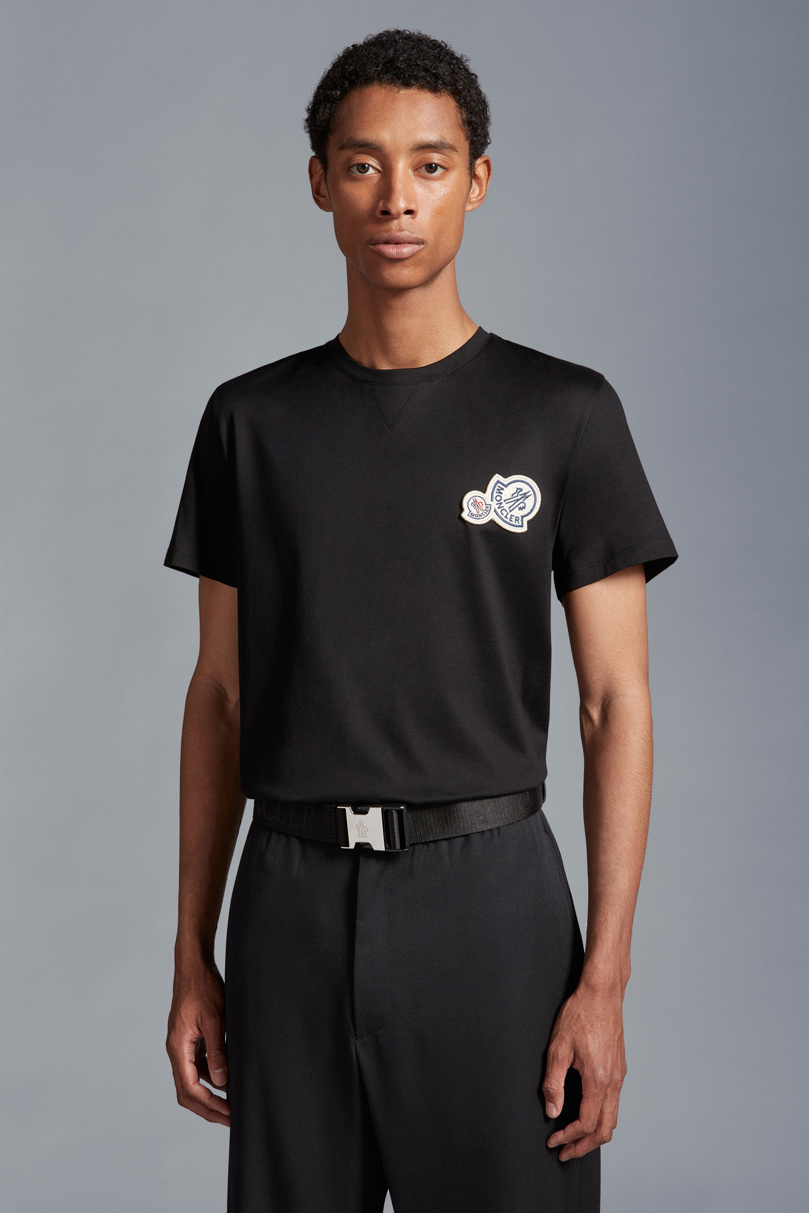 Black Double Logo T-Shirt - Polos & T-shirts for Men | Moncler HK