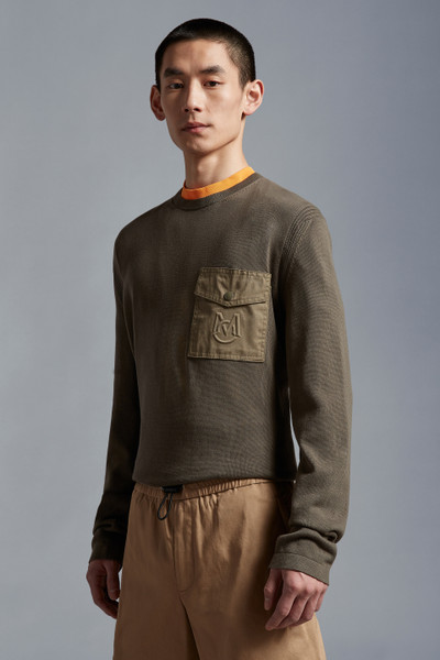 Dark Green Jumper With Pocket - Sweaters & Cardigans for Men | Moncler SE