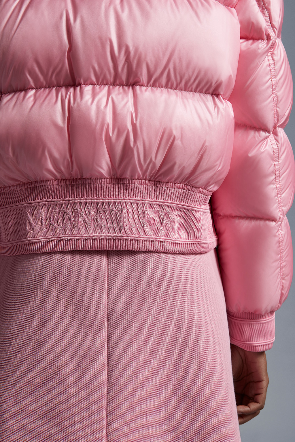 Rose Pink Merlat Down Bomber Jacket - Short Down Jackets for Women ...