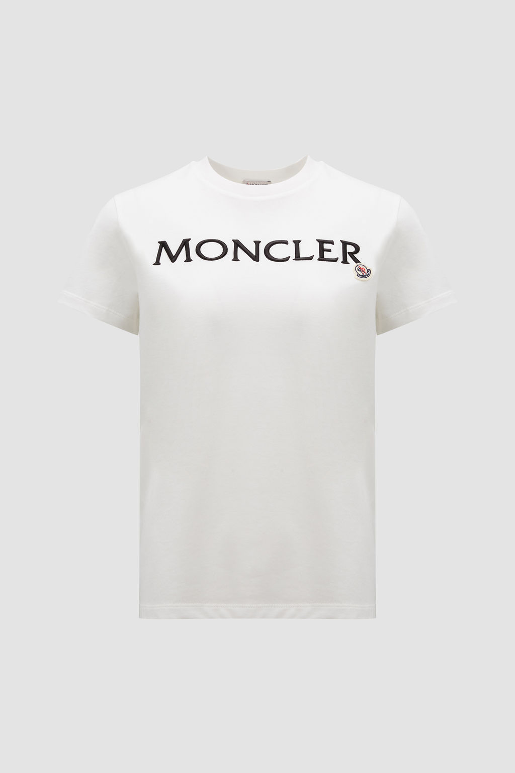 Off White Embroidered Logo T-Shirt - Tops & T-shirts for Women | Moncler US